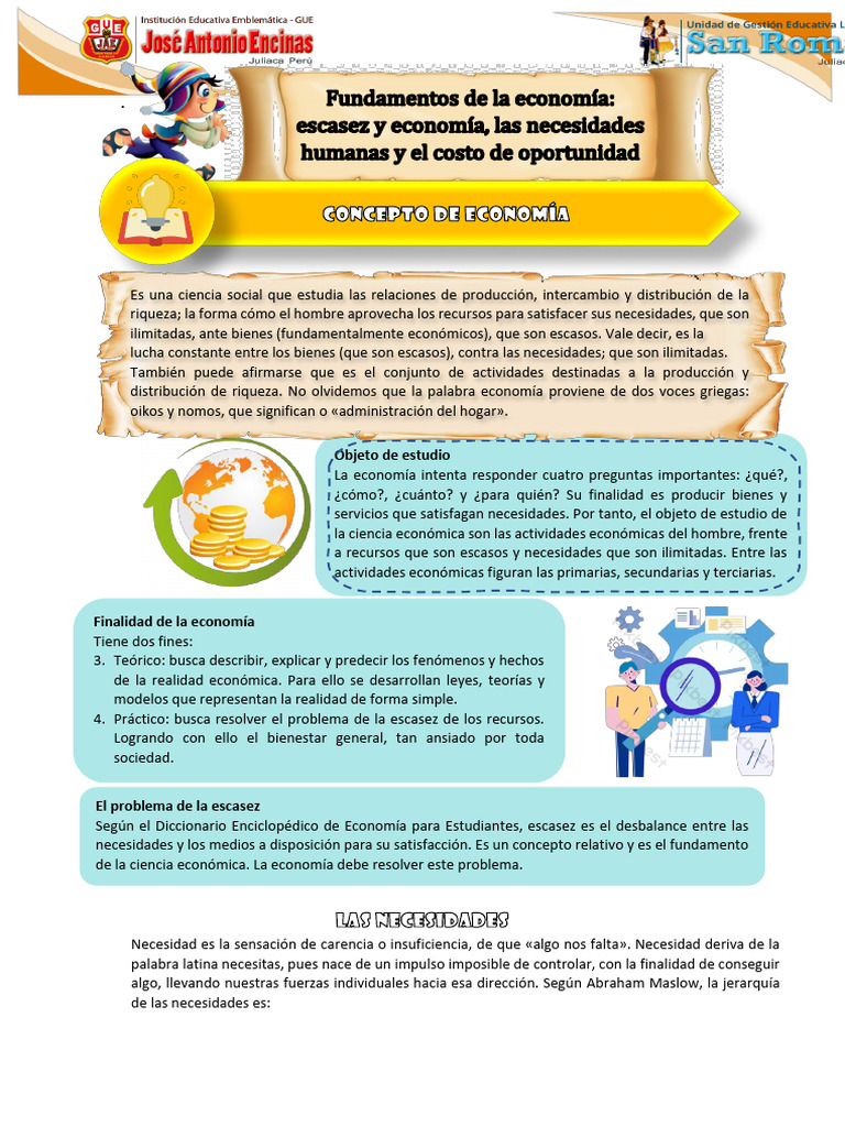 Ficha de Economia 1ro Grado Jae | PDF | Ciencias económicas | Bienes