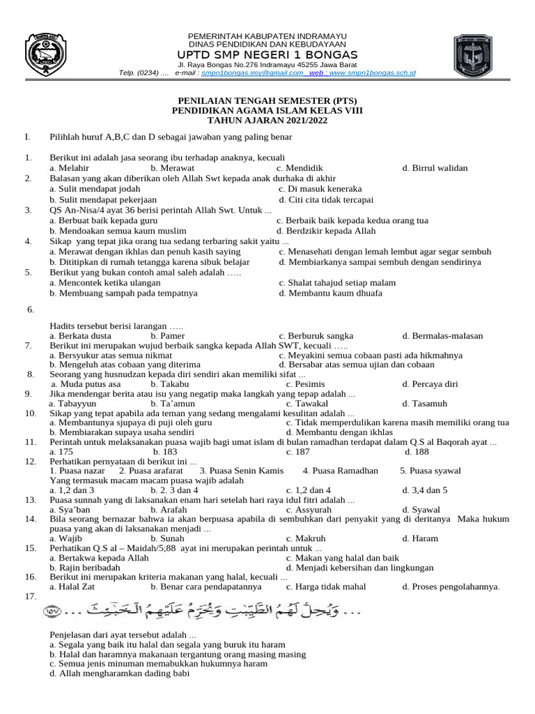 Pts Pai Kelas Viii | PDF