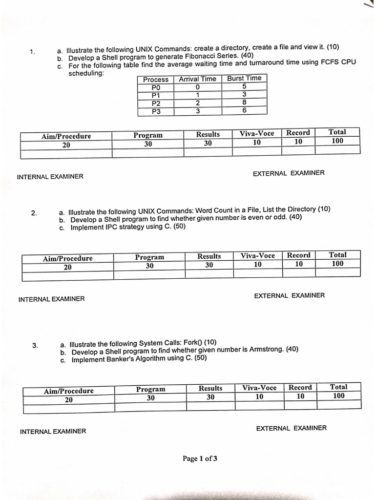 OS Set B Batch 2 | PDF