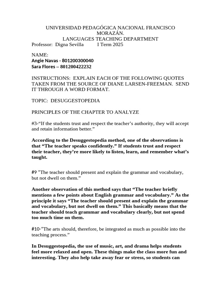Desuggestopedia Teaching Principles Explained | PDF