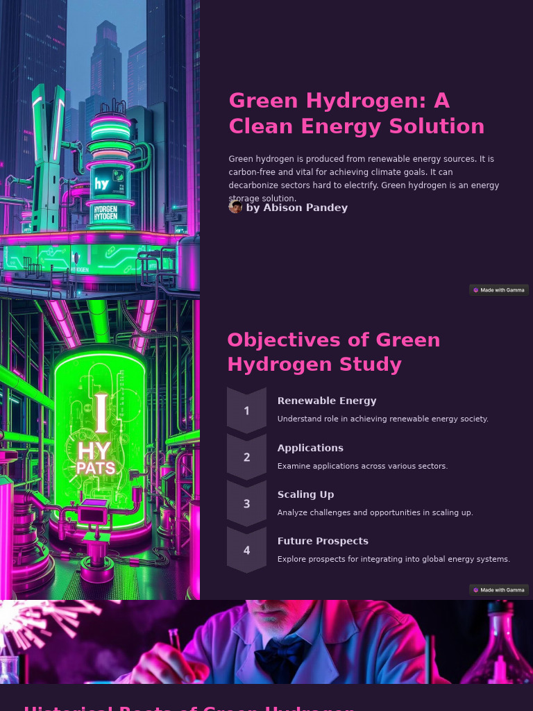 Green Hydrogen A Clean Energy Solution | PDF | Sustainable Energy ...