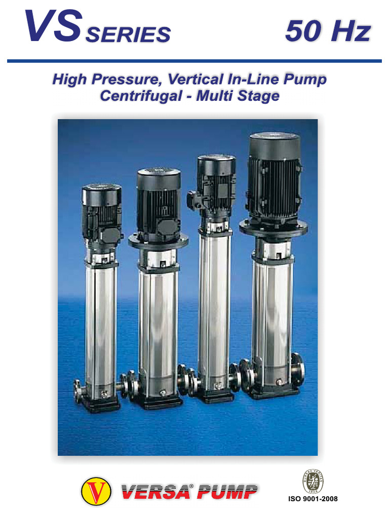 Vs Series Vertical Multistage Pump | PDF | Pump | Manufactured Goods