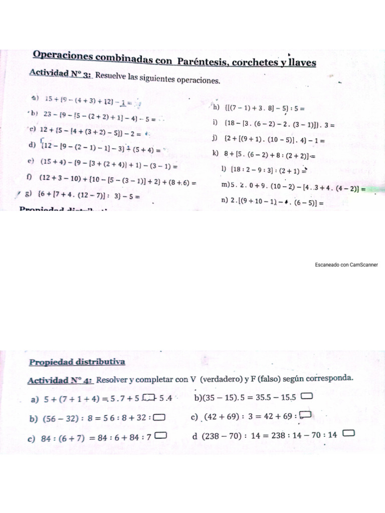 TP de Operaciones Básicas y Sus Propiedades | PDF
