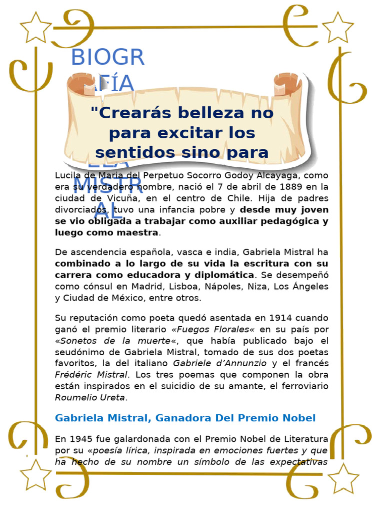 Gabriela Mistral | PDF