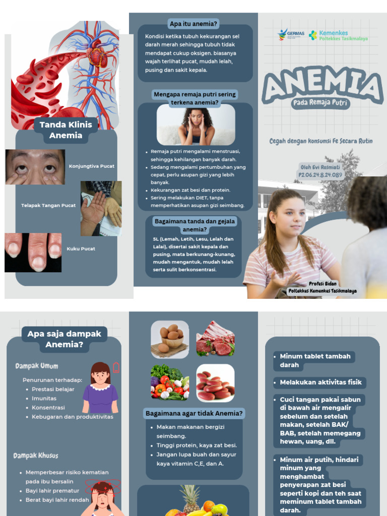 Leaflet Anemia Remaja - Evi R | PDF