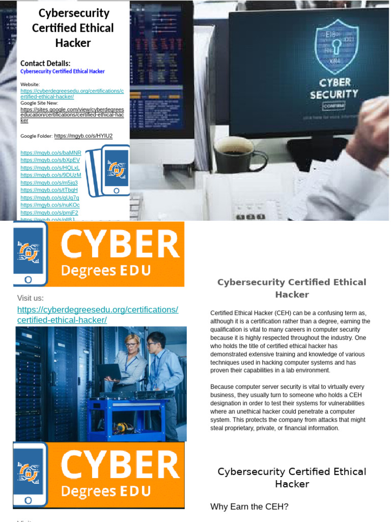 Presentation Cybersecurity Certified Ethical Hacker | PDF | Security | Computer Security