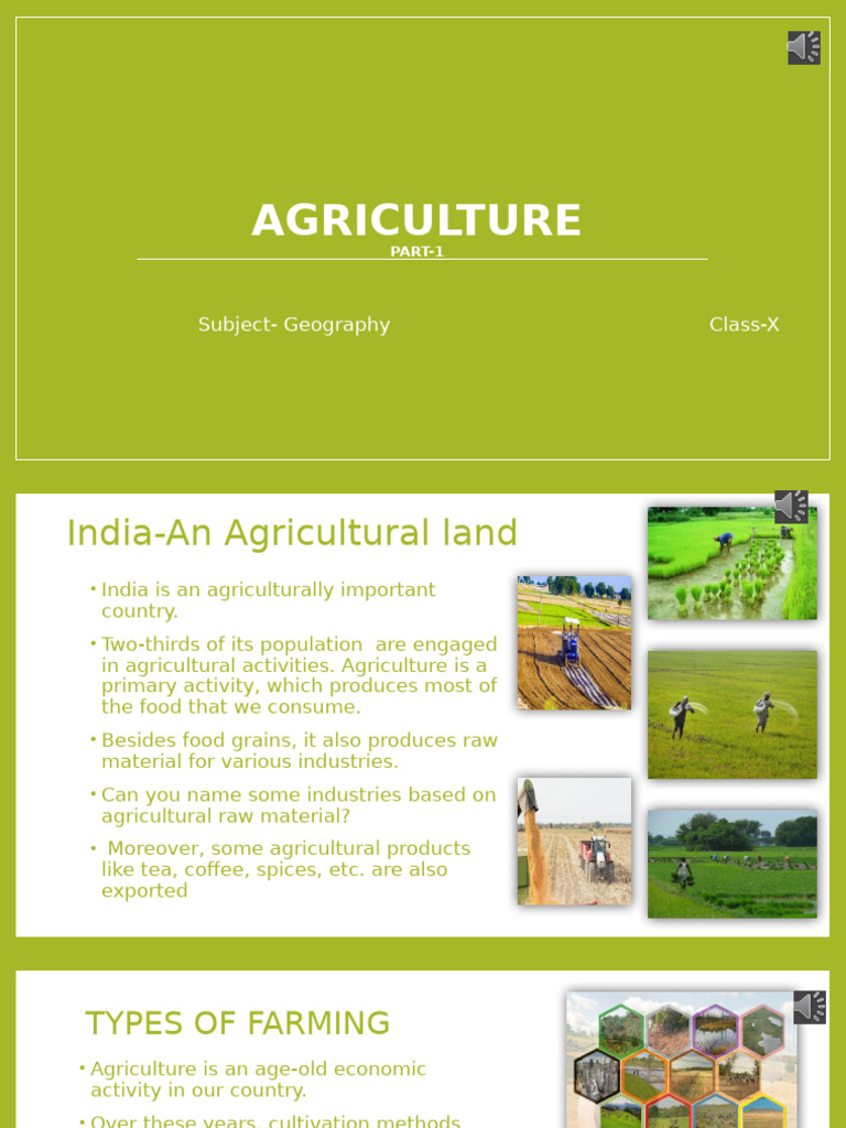 Types of Agriculture in India | PDF | Agriculture | Crops