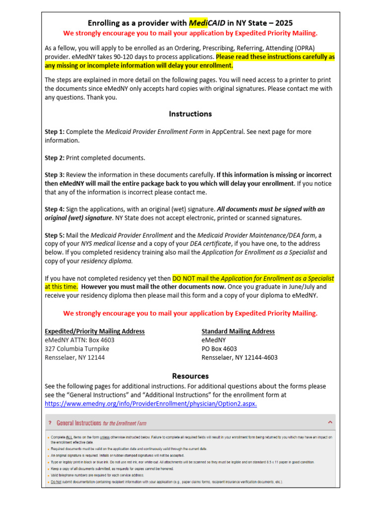 MediCAID Enrollment Instructions - 2025 | PDF | Residency (Medicine)