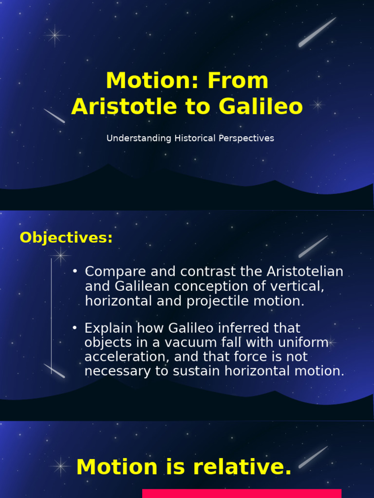 Aristotle vs. Galileo on Motion Concepts | PDF | Inertia | Force
