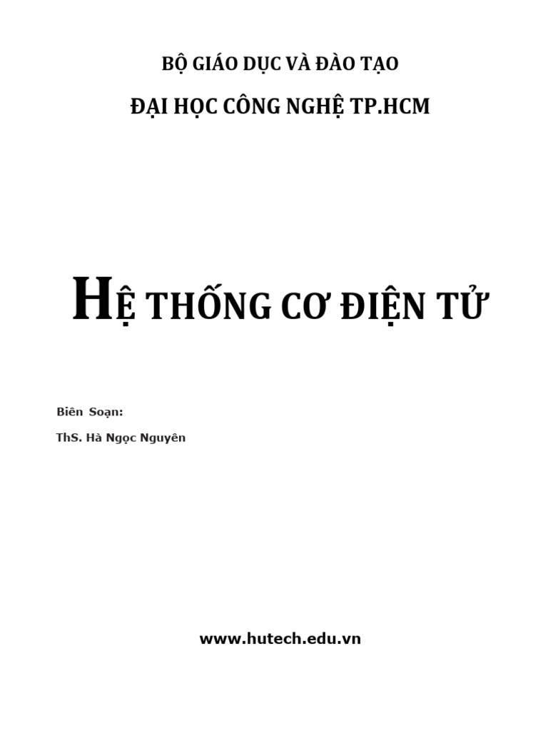 Giao Trinh He Thong Co Dien Tu | PDF