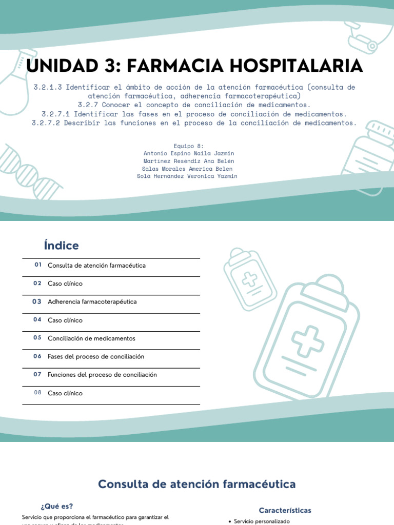 Eq8 - Conciliación de Medicamentos | PDF | Medicamentos con receta | Farmacia