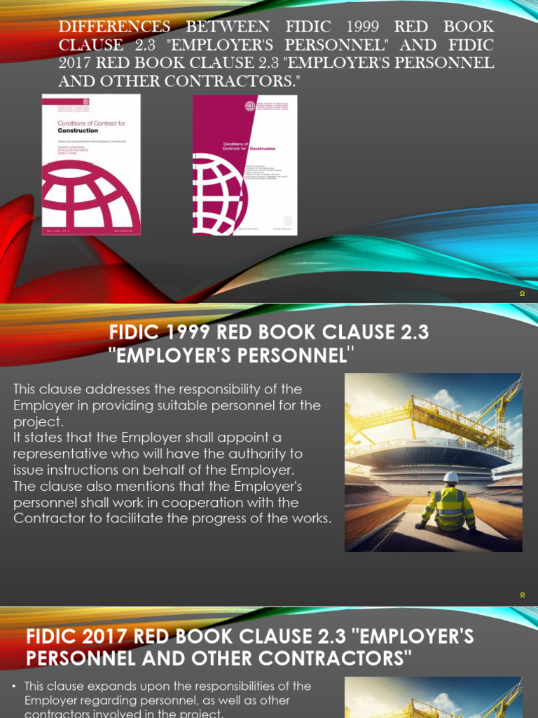 Clause 2.3 Between FIDIC 1999 & 2017 | PDF | Employment | Business