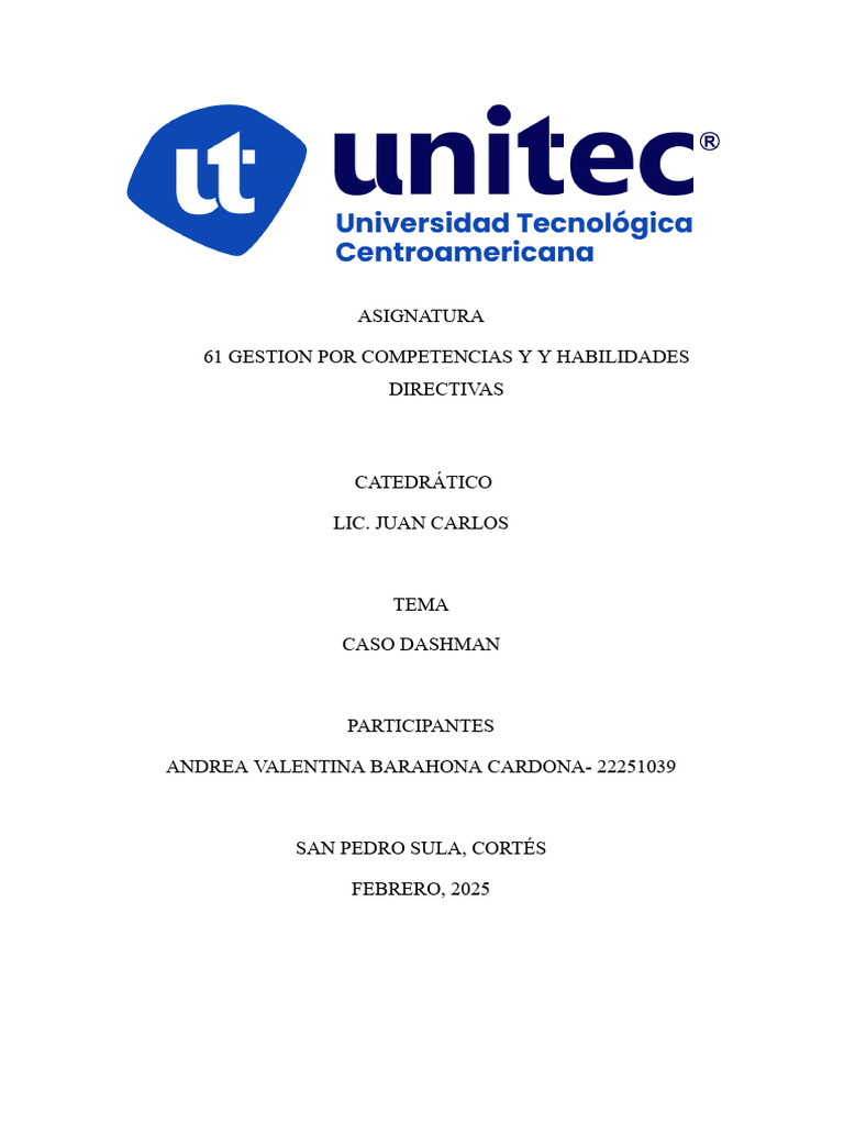 Caso Dashman | PDF | Liderazgo