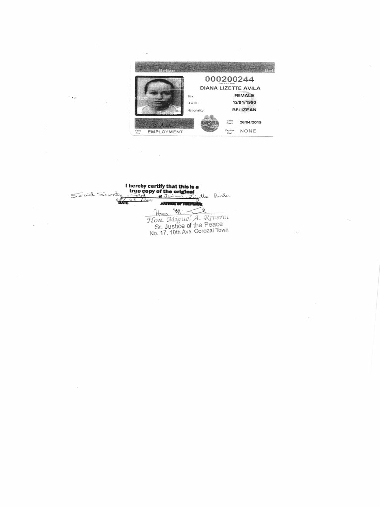 Social Security Certification | PDF