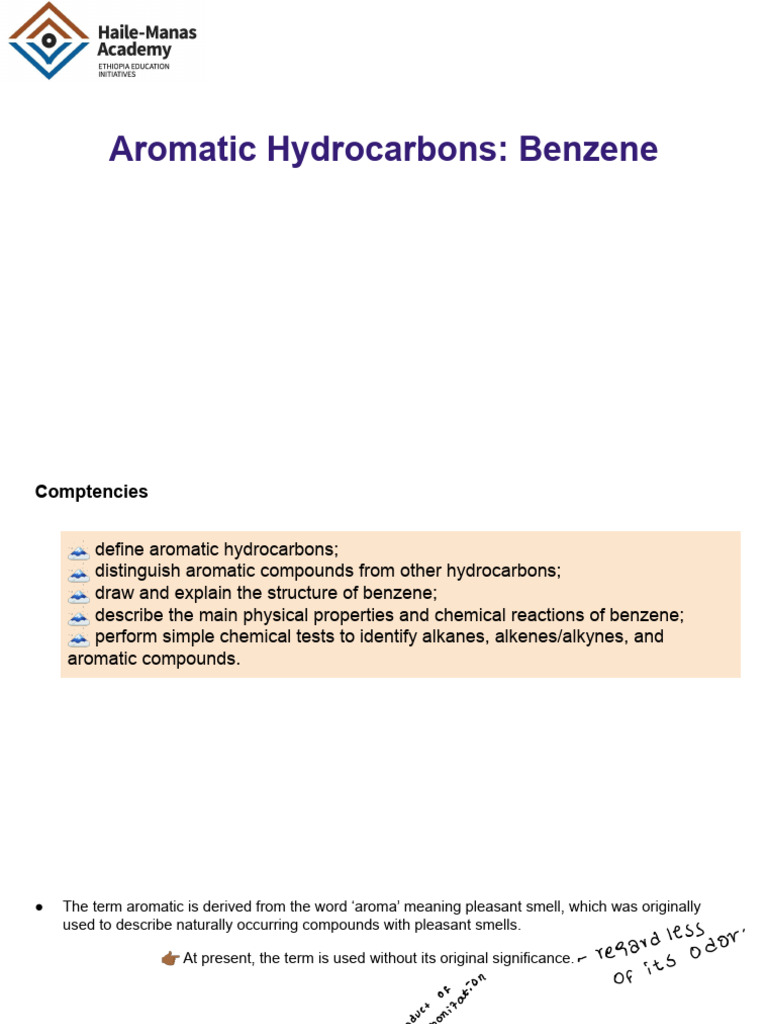 Aromatic Hydrocarbons - Benzene | PDF | Benzene | Aromaticity