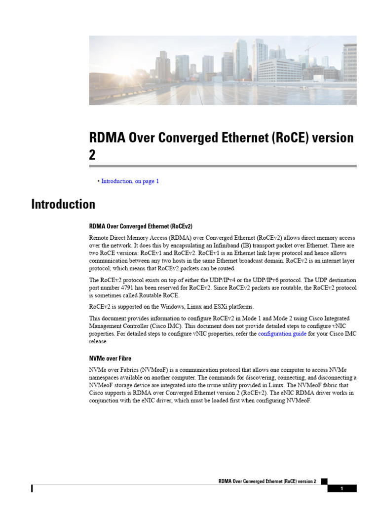RoCEv2 Configuration Guide for Cisco | PDF