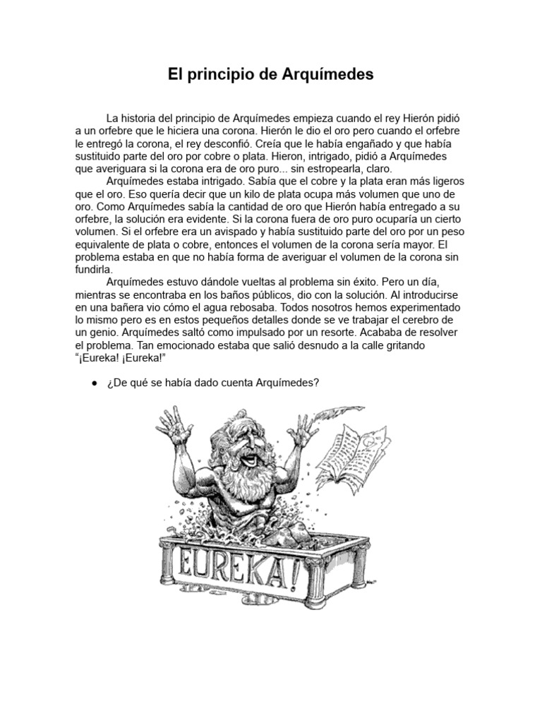 El Principio de Arqu-Medes | PDF