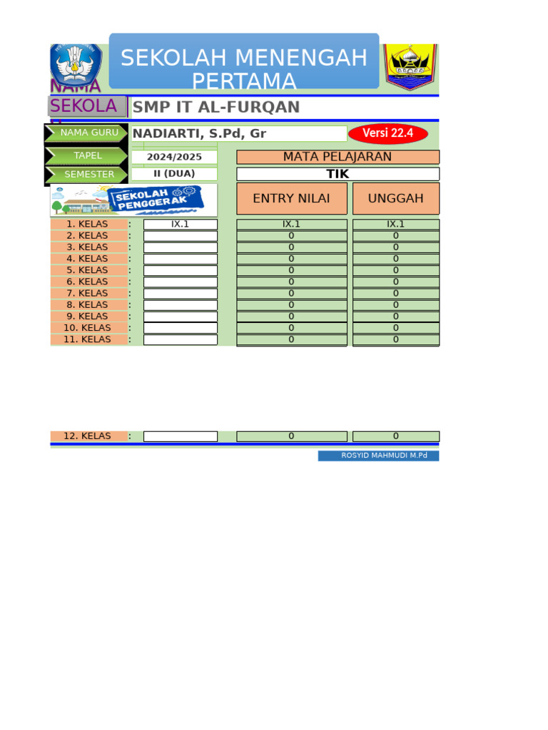Rapor Tik Kelas Ix Kumer Smt.2 2024-2025 | PDF
