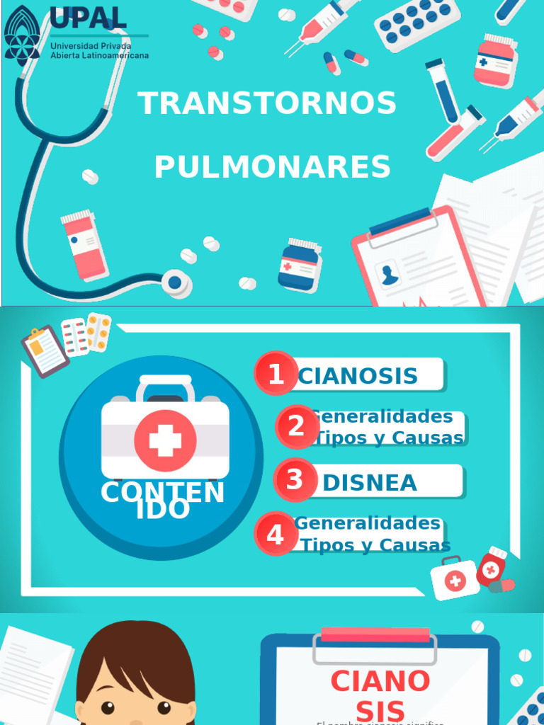 Cianosis Disnea | PDF | Pulmón | Enfermedad pulmonar obstructiva crónica