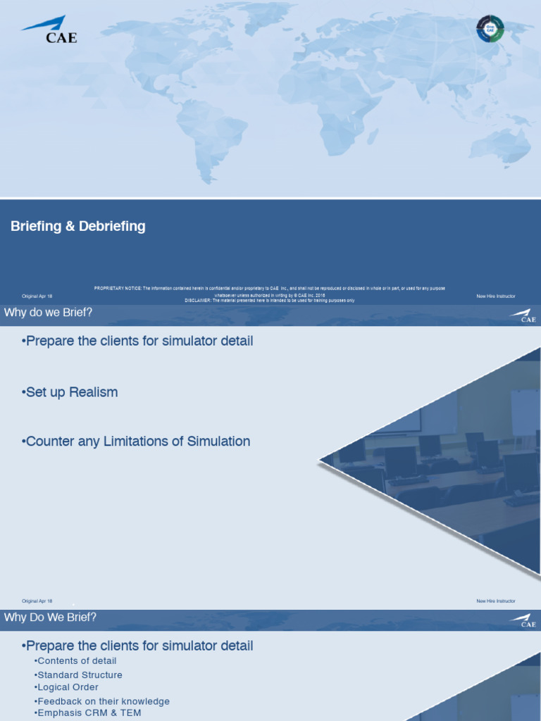2.4 Briefing and Debriefing | PDF | Situation Awareness | Simulation