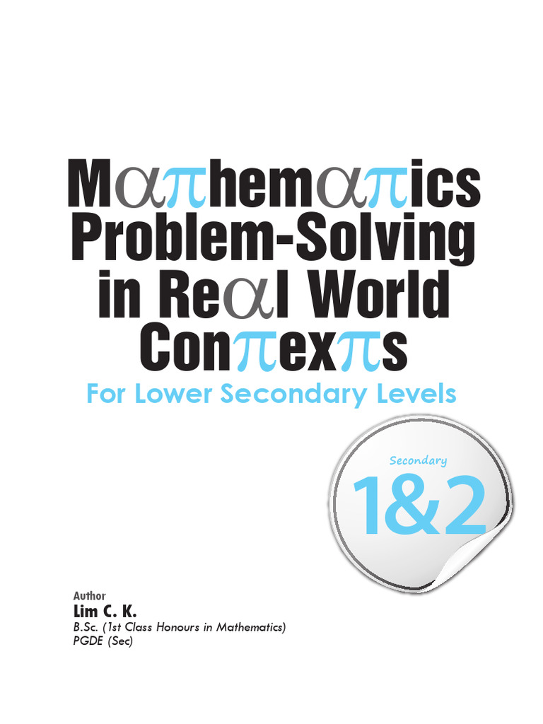 Mathematics Problem-Solving in Real World Contexts For LOWER SECONDARY ...