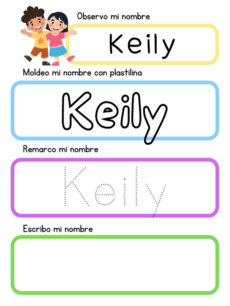 Hoja de Trabajo Escritura Del Nombre Propio | PDF