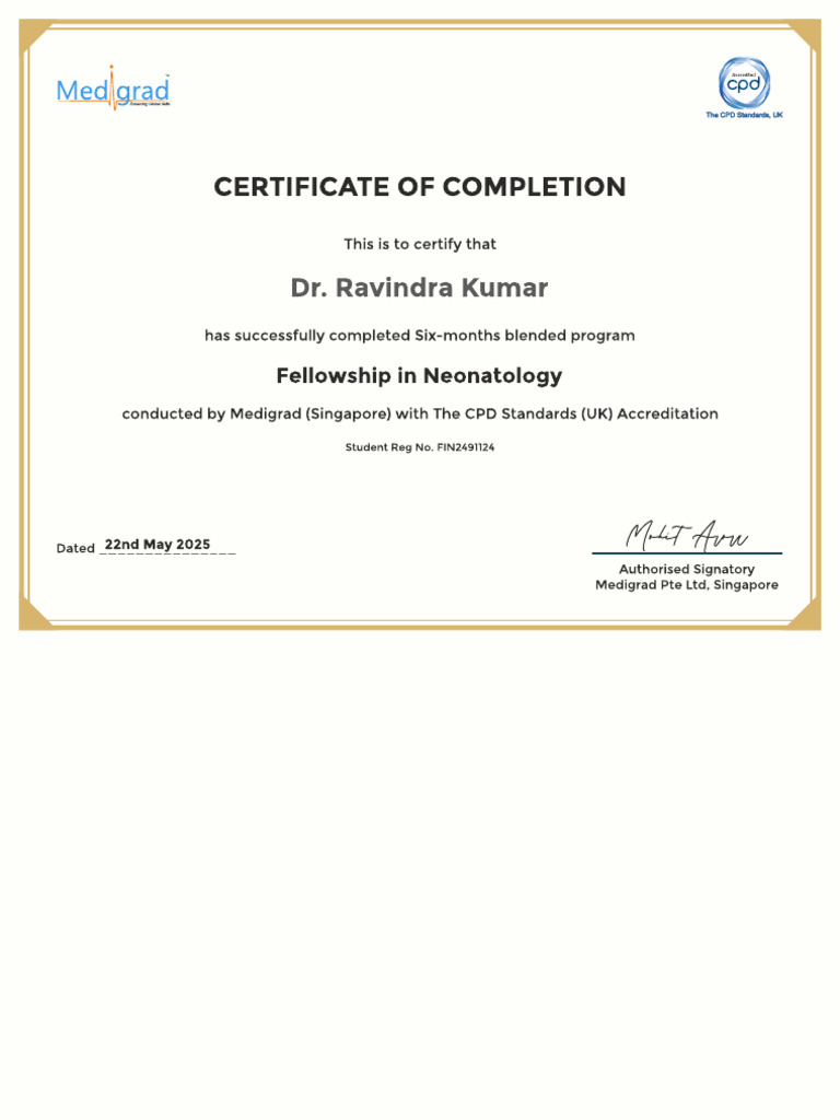 Dr. Ravindra Kumar (FIN) Medigrad | PDF