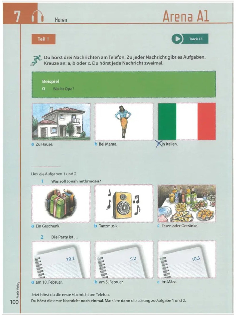 Arena A1 Hören 7 | PDF