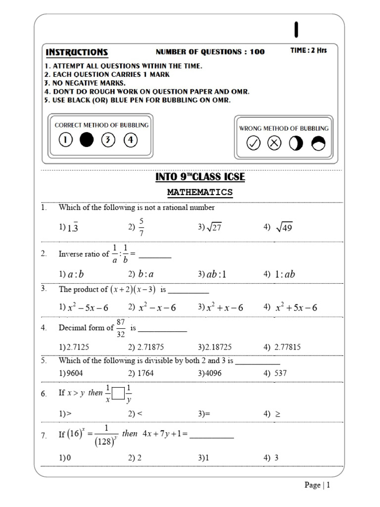 WP Contentuploads202501INTO 9TH CLASS ICSE PDF | PDF | Mathematical Notation | Number Theory