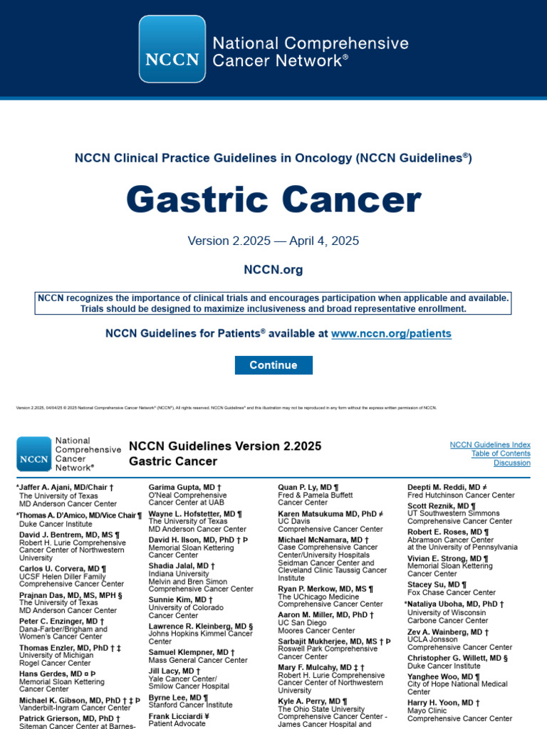 NCCN Guidelines Version 2.2025 | PDF | Surgery | Therapy