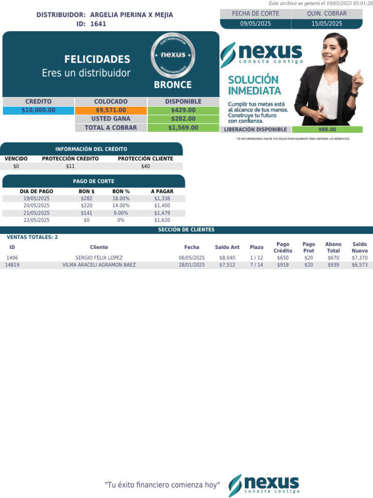 Generar PDF Reporte | PDF