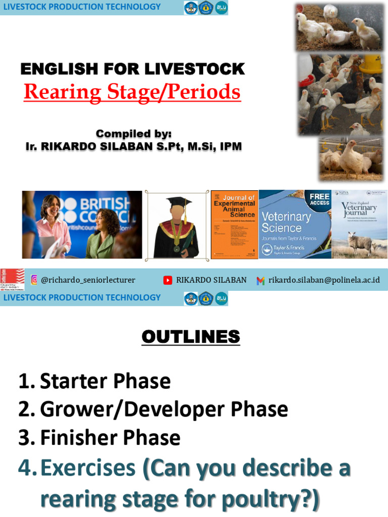 English For Livestock-W2 (Terminology of Rearing Stage For Poultry ...