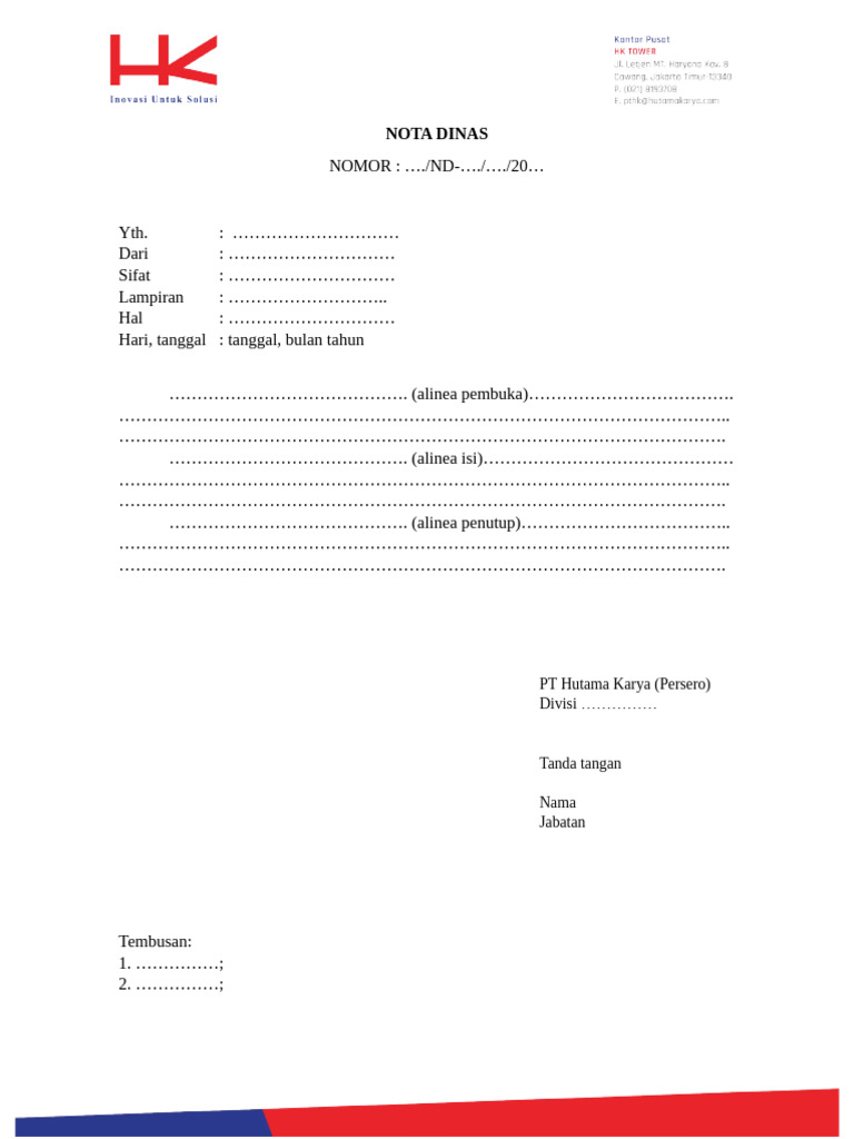 1. Nota Dinas | PDF