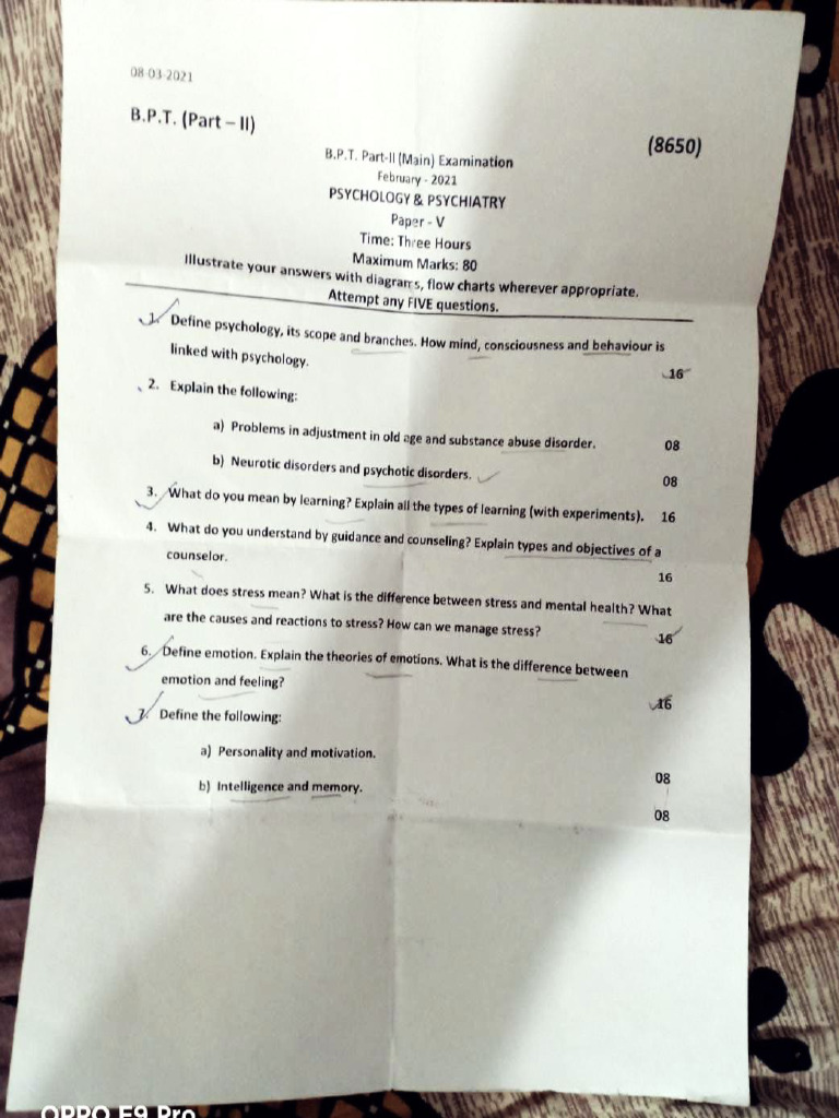 2021 2nd Year Papers | PDF