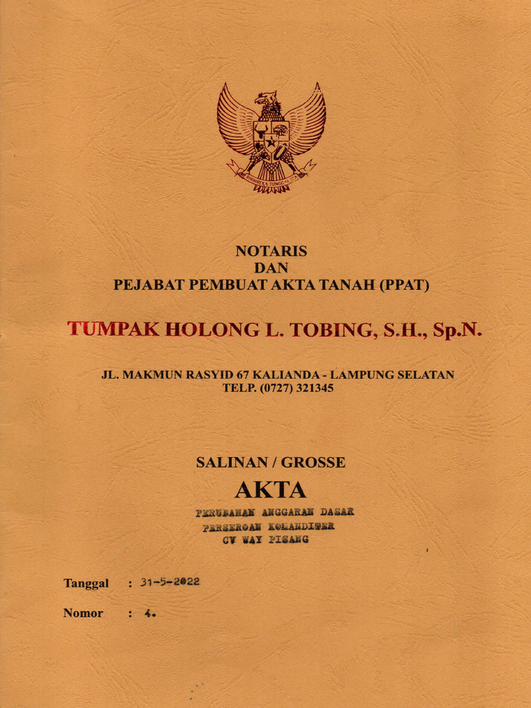 CV Way Pisang (Jalan) | PDF