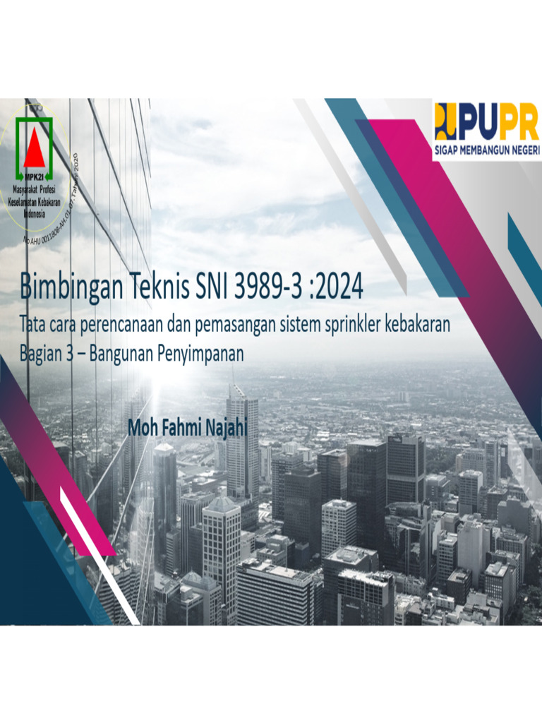 Bimbingan Teknis SNI 3989-3:2024 Sprinkler | PDF