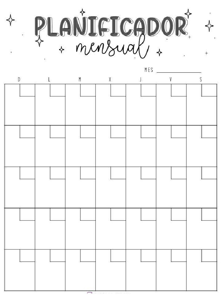 Planner Mensual | PDF