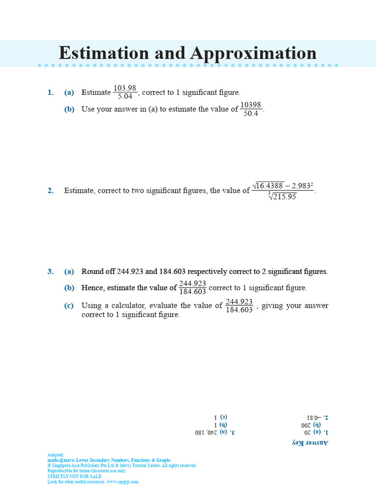Estimation and Approximation_Trial Test 4 | PDF | Applied Mathematics