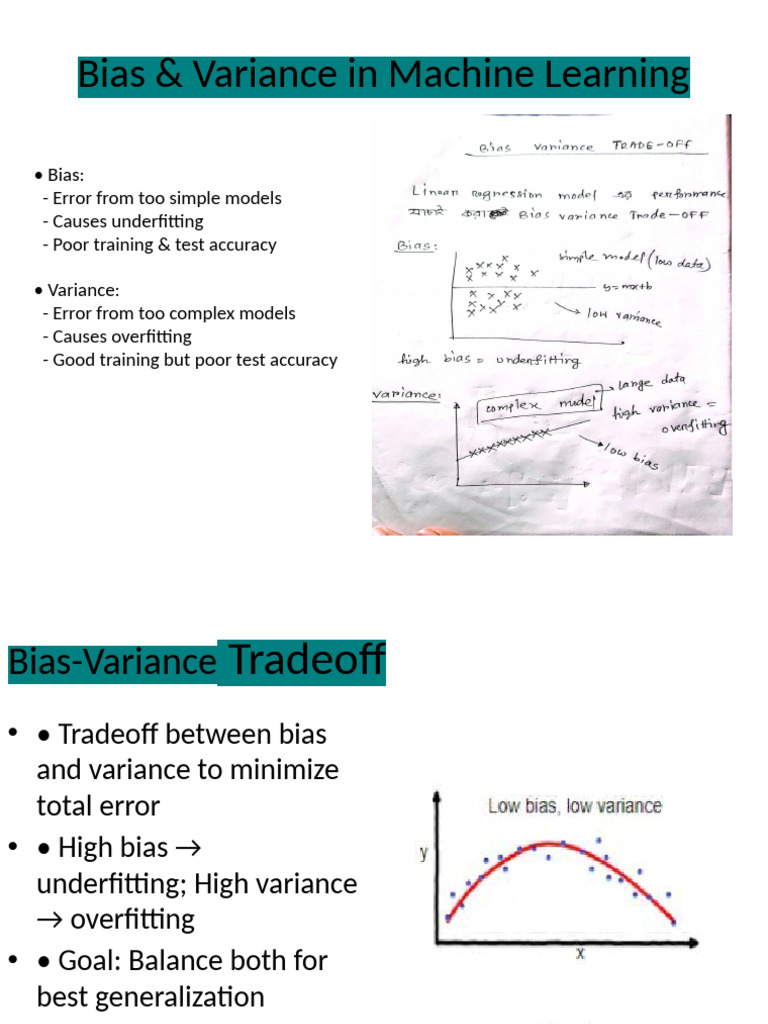 Bias Variance Tradeoff 2slides WithPicture | PDF