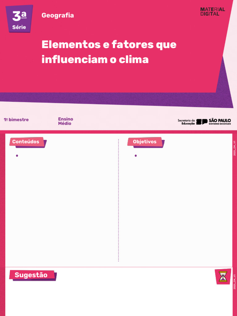 Alunos - Elementos e Fatores Que Influenciam o Clima | PDF | Clima | Umidade
