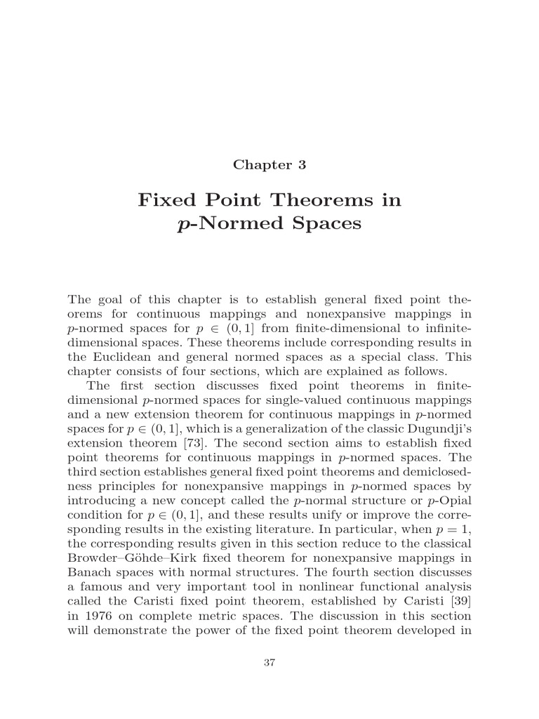 Yuan - Book - Chapter3 - 2025 Fixed Point Theorems in P Normed Spaces | PDF | Continuous ...