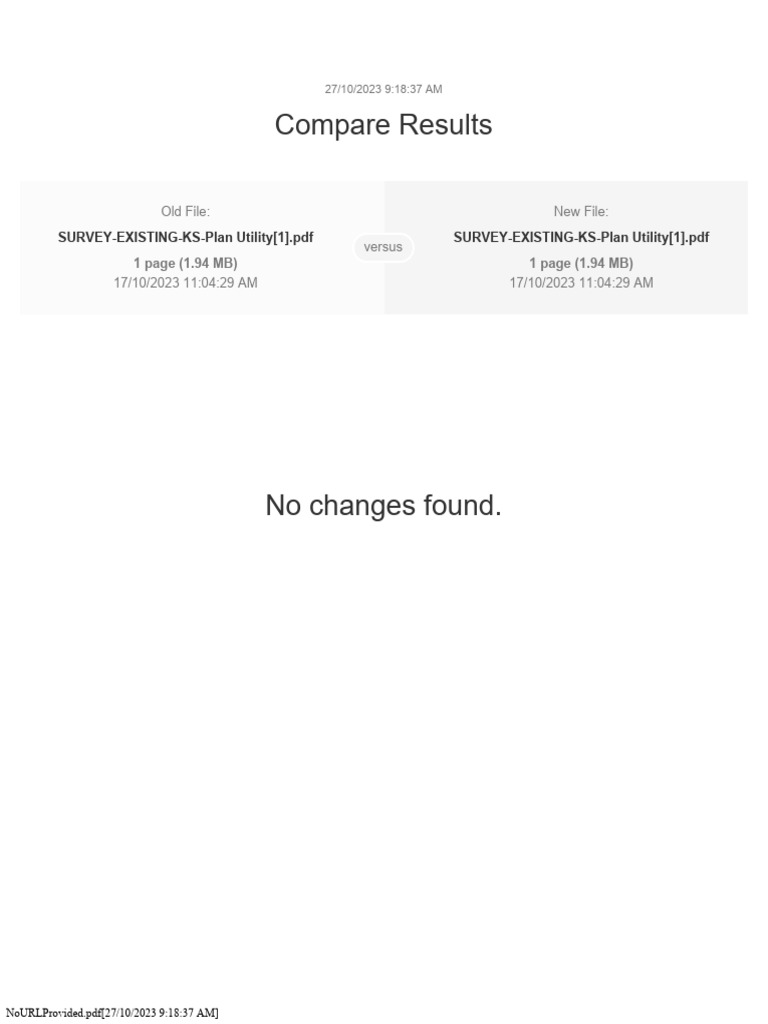 (Compare Report) SURVEY EXISTING KS Plan Utility | PDF