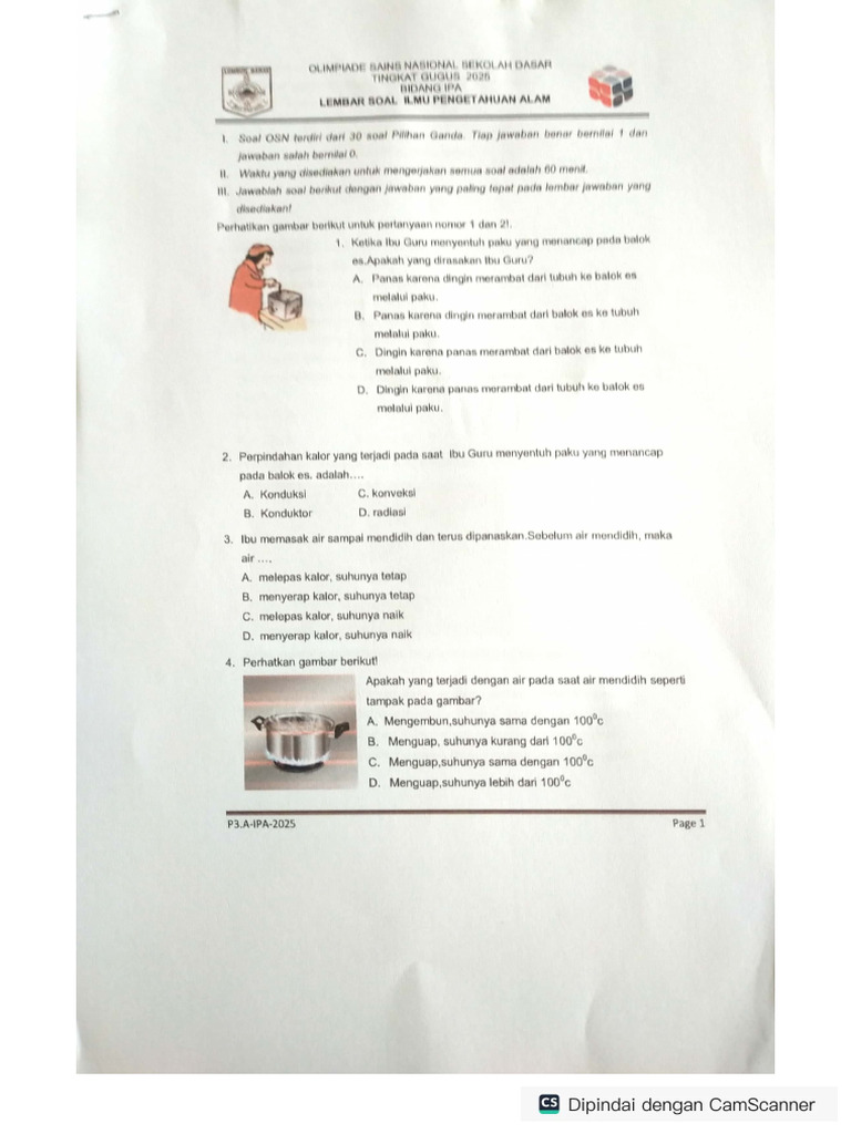 Soal Osn Ipa 2025 | PDF