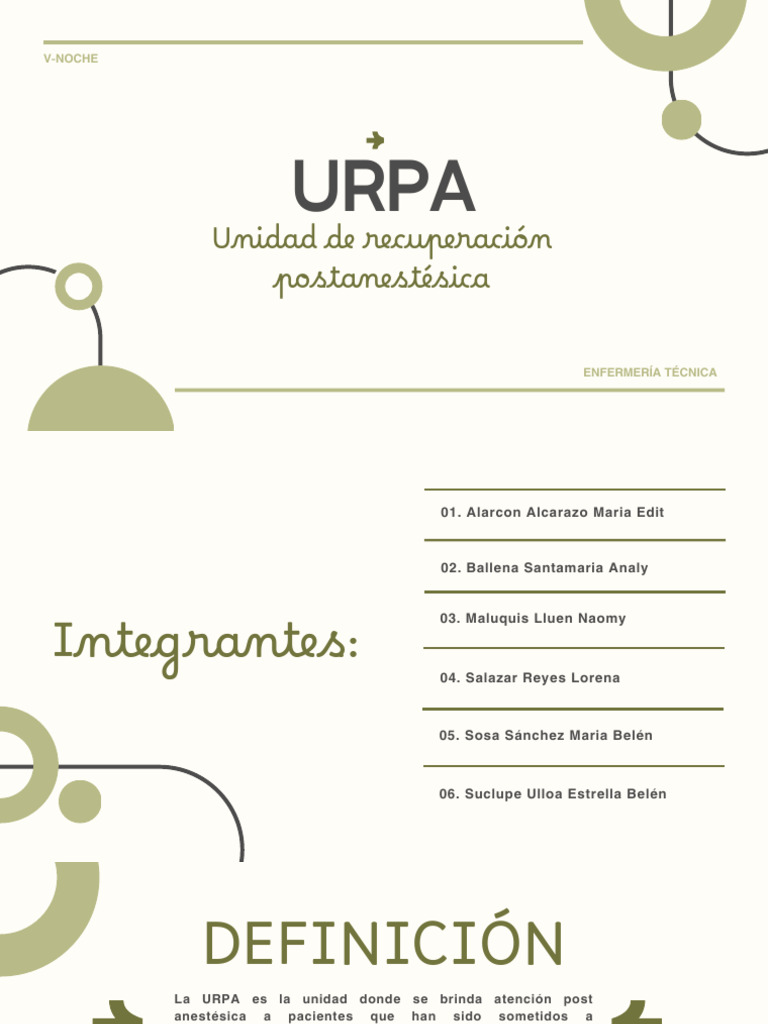 Definición y Funciones de URPA en Medicina | PDF | Medicina CLINICA ...