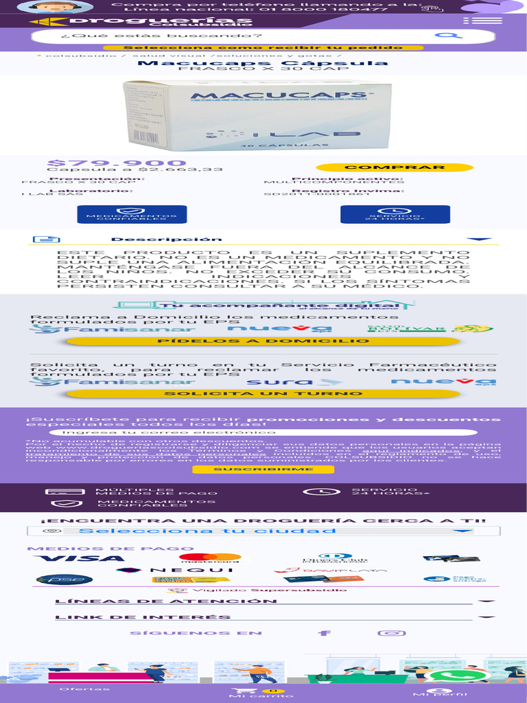 Macucaps: Suplemento Dietario y Precio | PDF