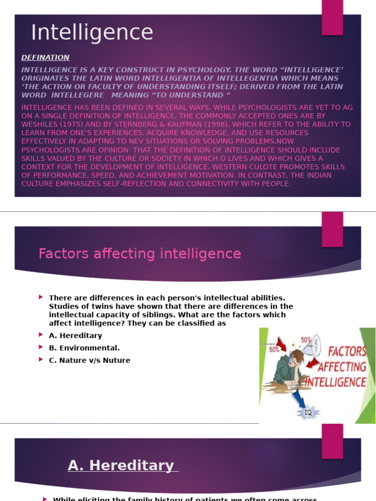 Understanding Intelligence Factors | PDF | Intelligence Quotient ...