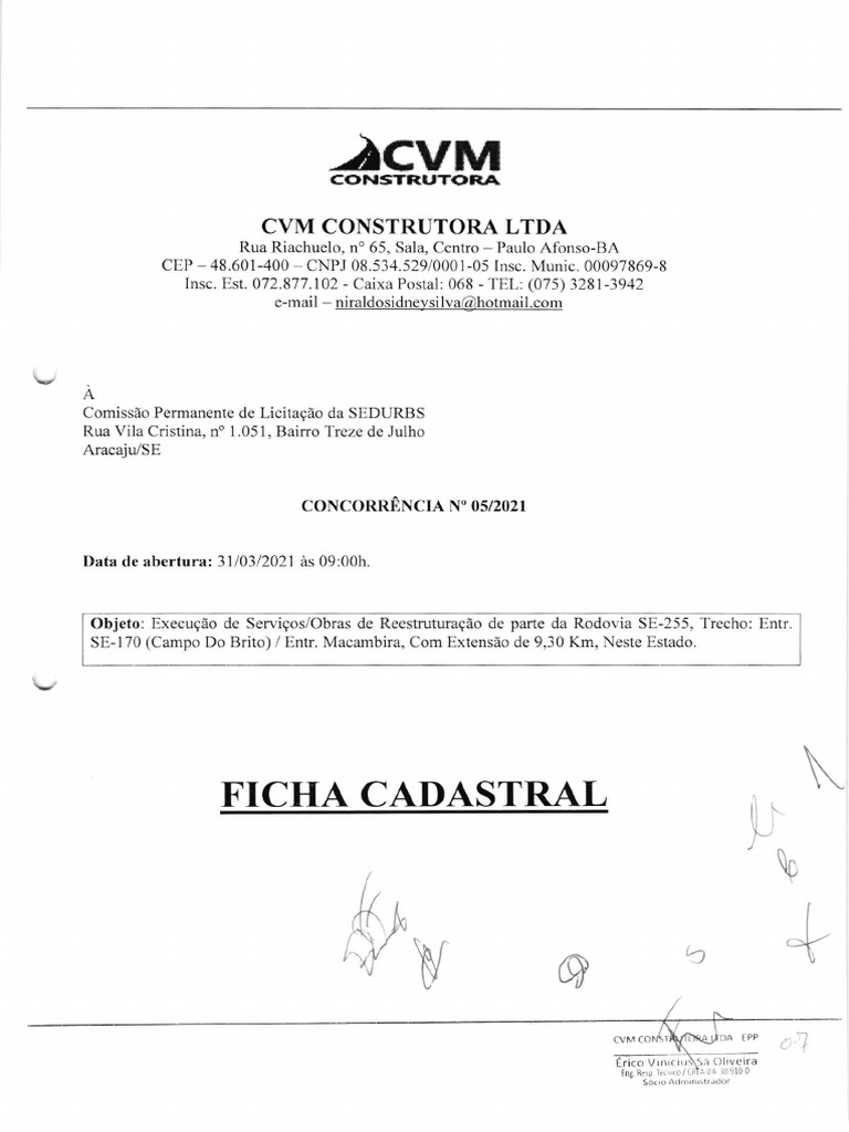 Ficha Cadastral | PDF | Business | Brasil