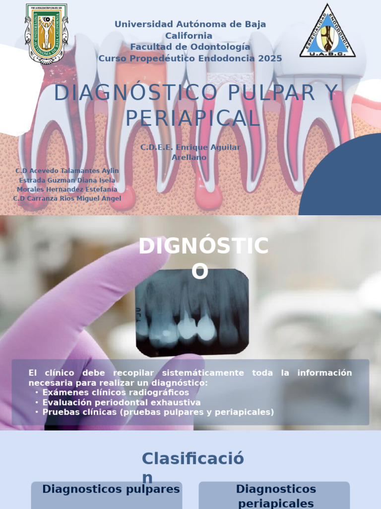 Diagnostico Endodontico y Periapical | PDF | Odontología | Medicina CLINICA