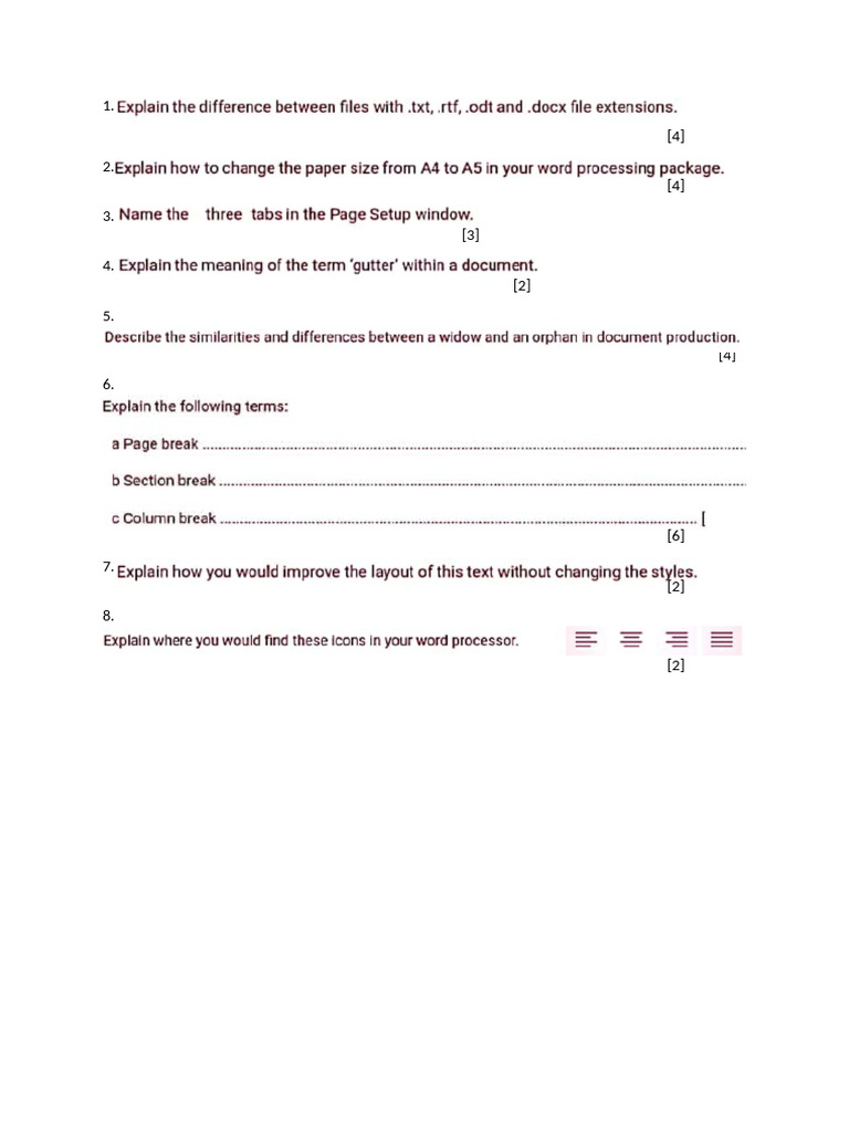 Practicals Worksheet Pdf