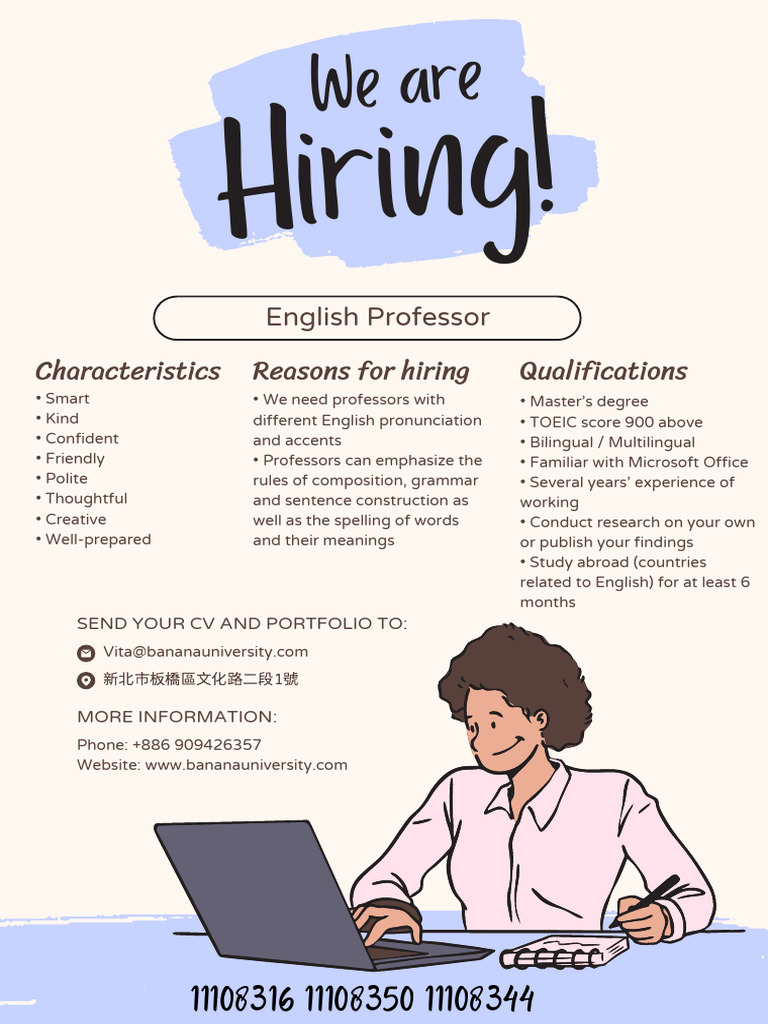 English Professor Job Ad Example | PDF